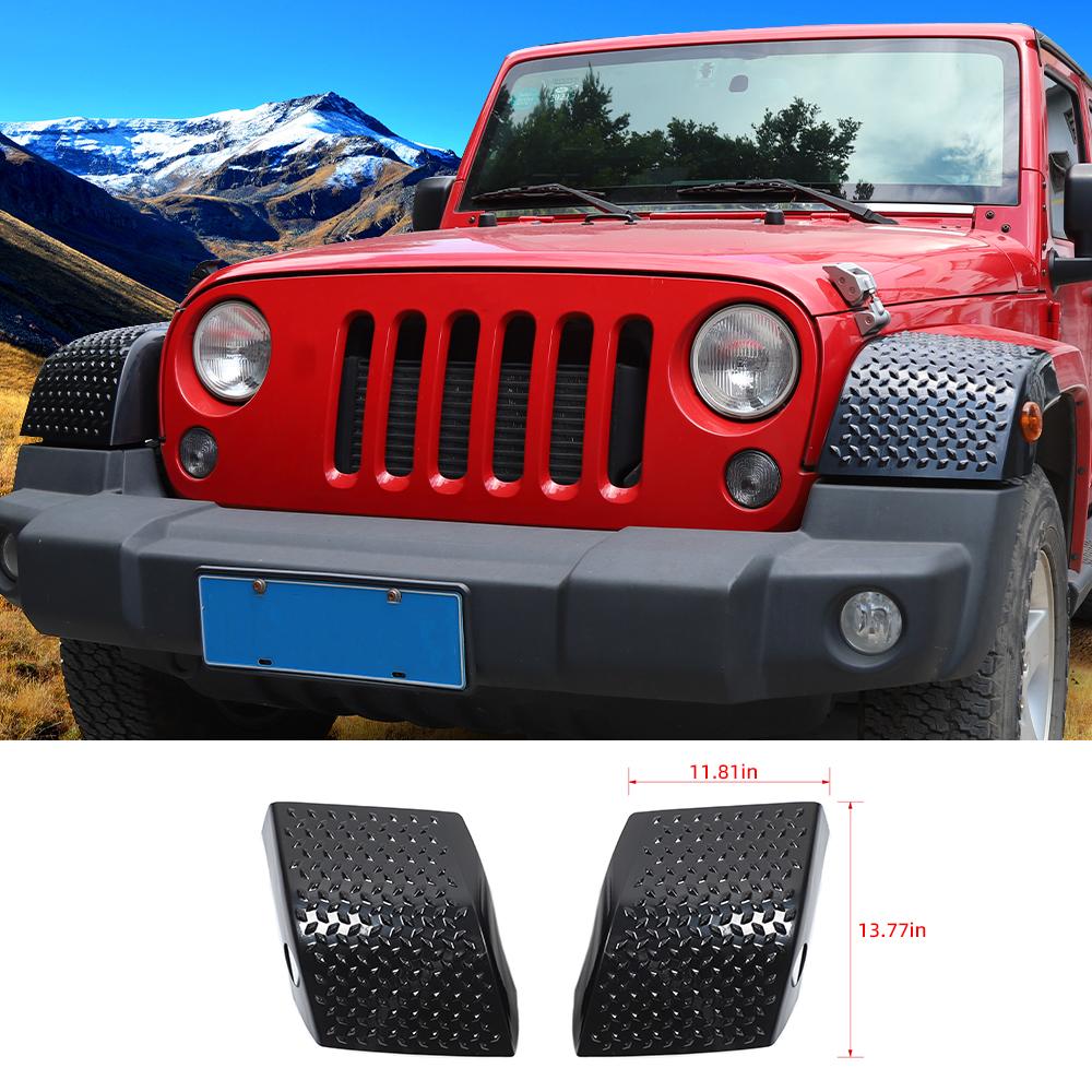 RT-TCZ Front Wheel Eyebrow Lamp Cover Trim Armor For Jeep Wrangler JK ...