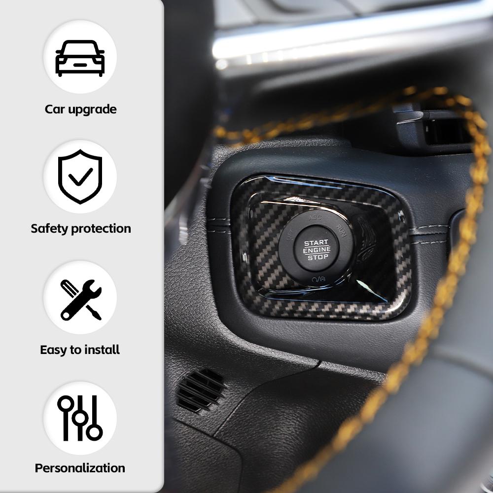 RT-TCZ For Jeep Wrangler JL 2024+ One-Button Start Switch Cover Panel ...