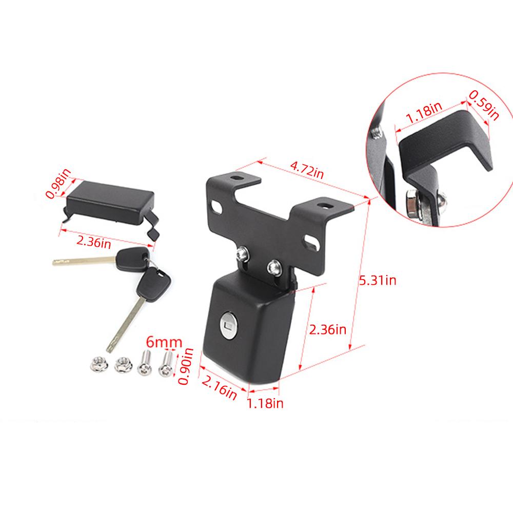 RT-TCZ Hood Lock Anti-Theft Invisible Cover Lock Kit Latch Assembly ...