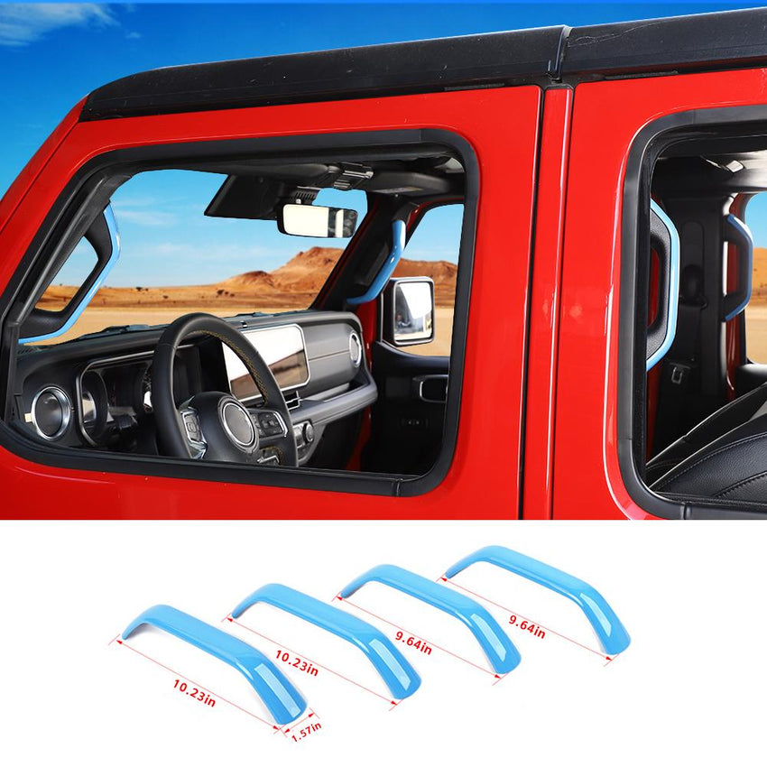 RT-TCZ A&B Pillar Grab Handles Cover Trim For Jeep Wrangler JL ...