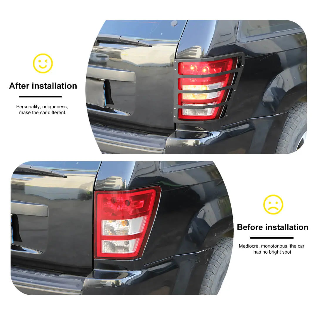 For 2007-2010 Jeep Grand Cherokee WK2 Rear Taillight Lamp Bezels Cover ...