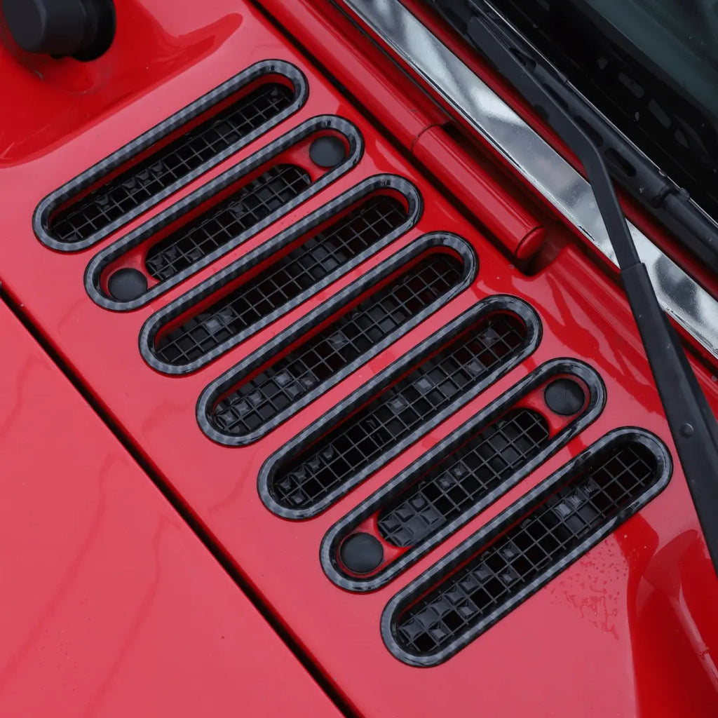 2007-2018 Jeep Wrangler JK & JKU Hood Vent Cover Cowl Panel Trim ...