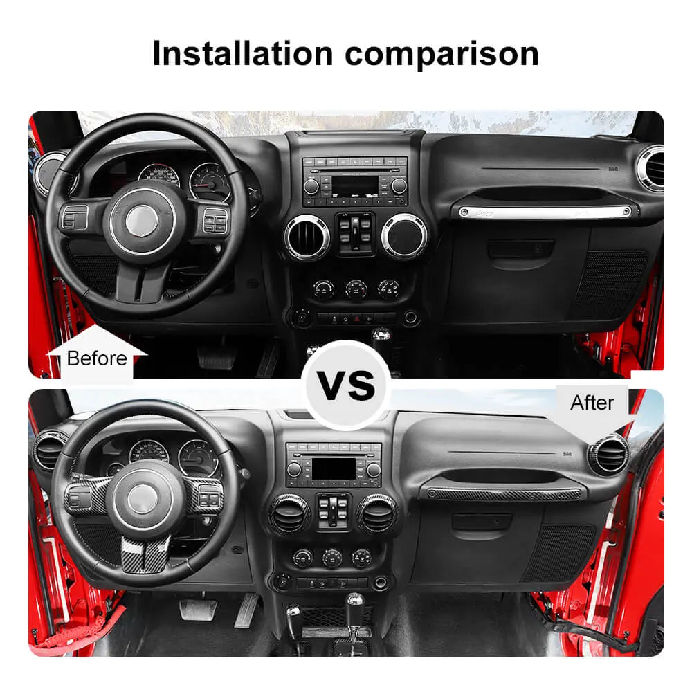 RT-TCZ 16PCS Full Set Interior Decoration Trim Cover Kit for Jeep ...