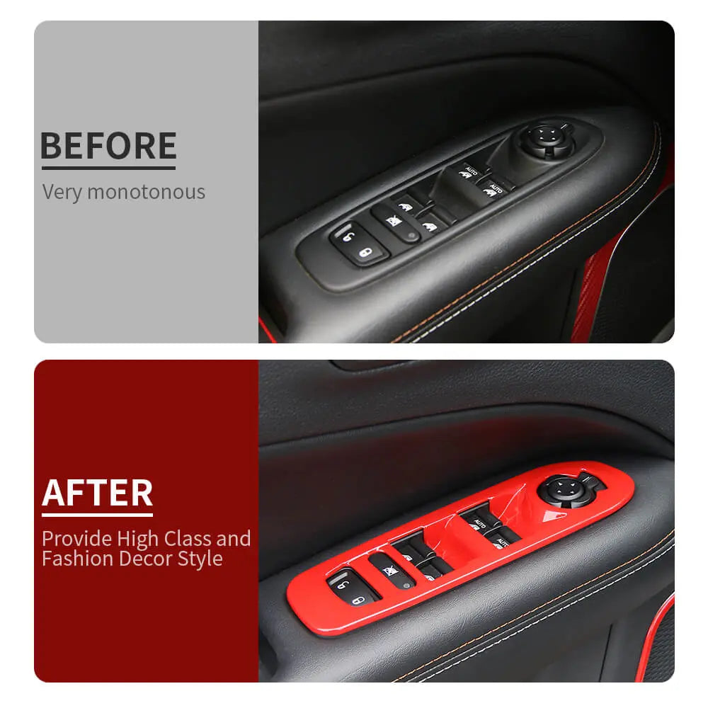 For 2017-2020 Jeep Compass Door Window Lift Switch Cover Panel Trim– RT-TCZ