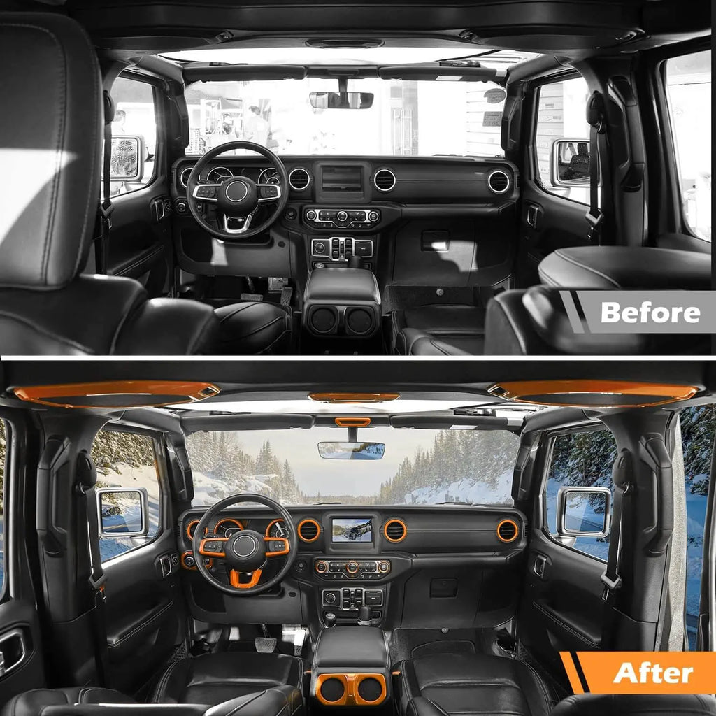 2018–2023 Jeep Wrangler JL JLU & Gladiator JT 20PCS Interior Trim Cover ...