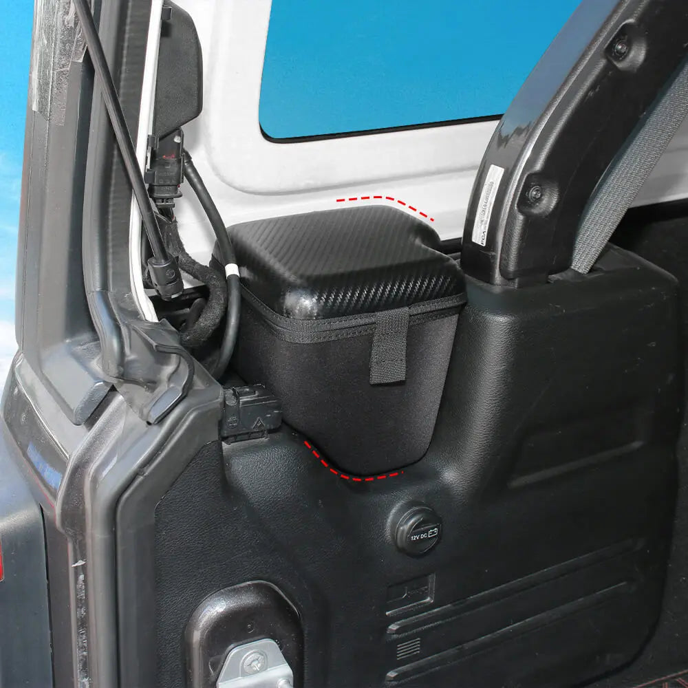 For 2018-2023 Jeep Wrangler JLU 4 Door Rear Trunk Side Storage Bag ...