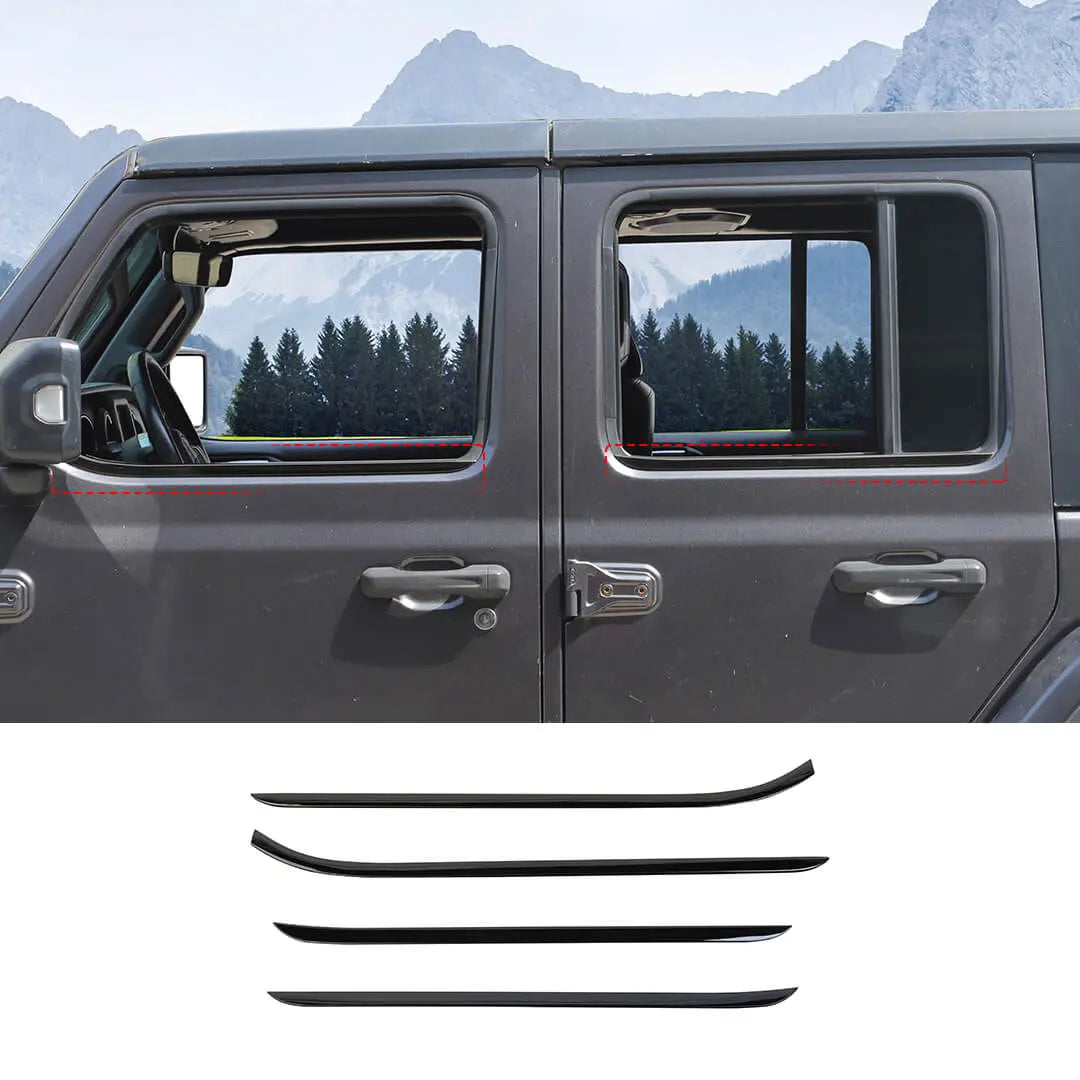 For 2018+ Jeep Wrangler JL & Gladiator JT Car Window Sill Decor Trim ...