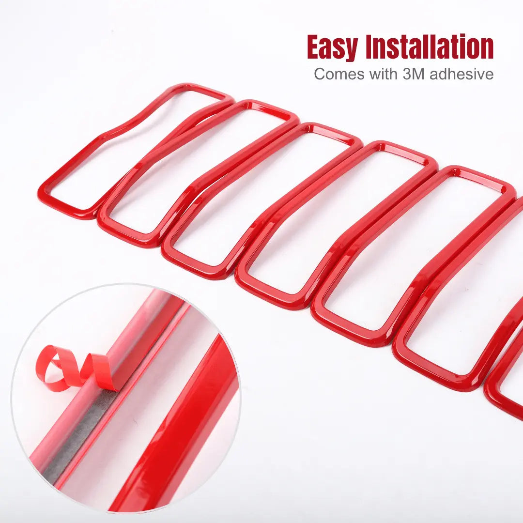 RT-TCZ Grill Insert+Front Headlight Cover Trim For Jeep Wrangler JL ...