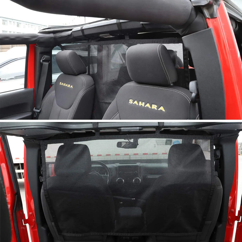 RT-TCZ for Jeep Rear Seat Divider Net Mesh Cargo Net Dog Car Barrier ...