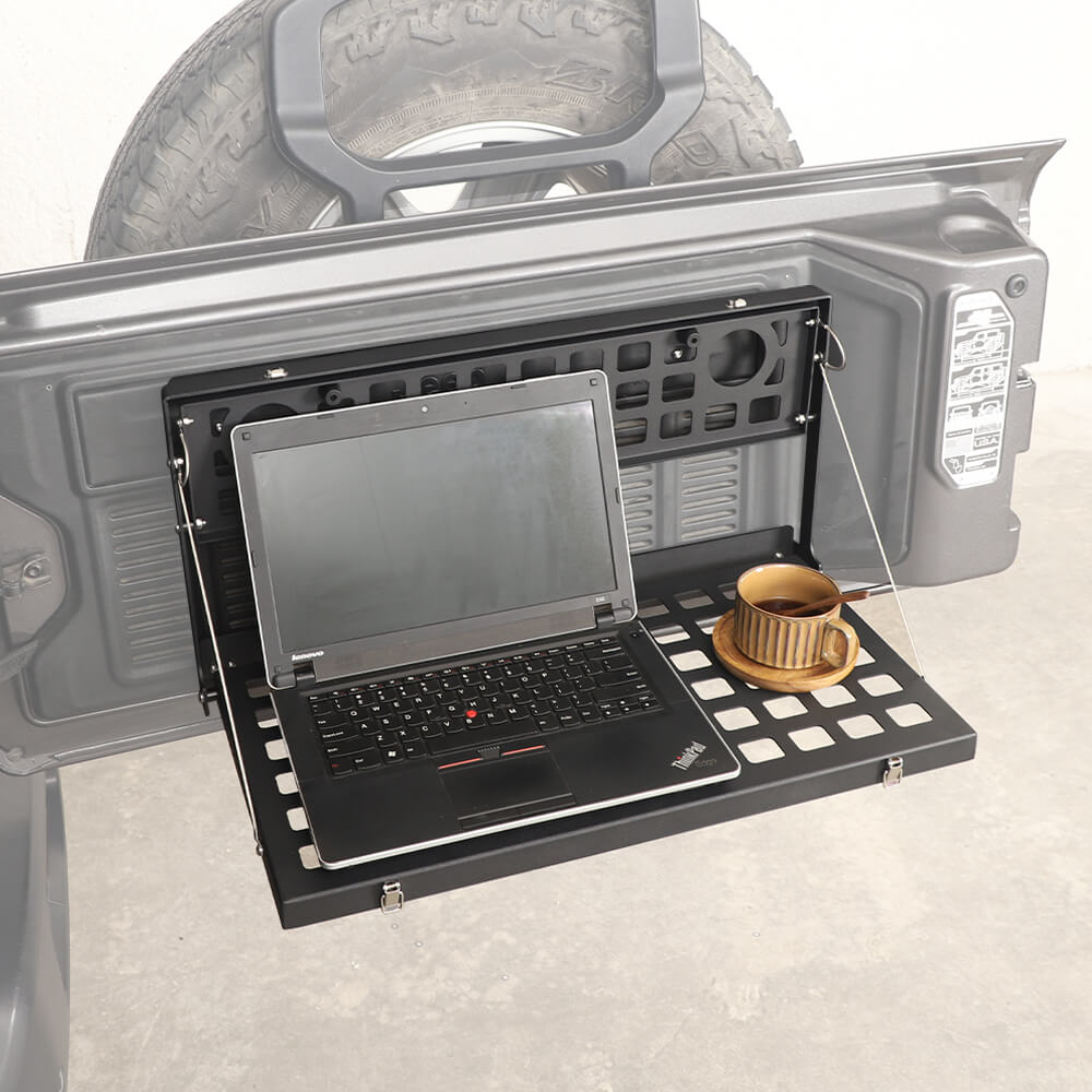 RT-TCZ Metal Rear Door Tailgate Table Shelf Storage Rack For Jeep ...