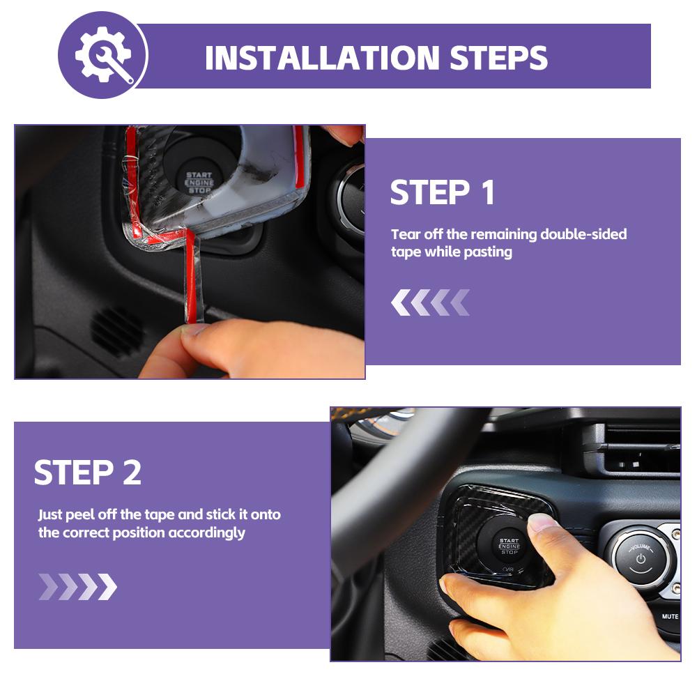 RT-TCZ For Jeep Wrangler JL 2024+ One-Button Start Switch Cover Panel ...