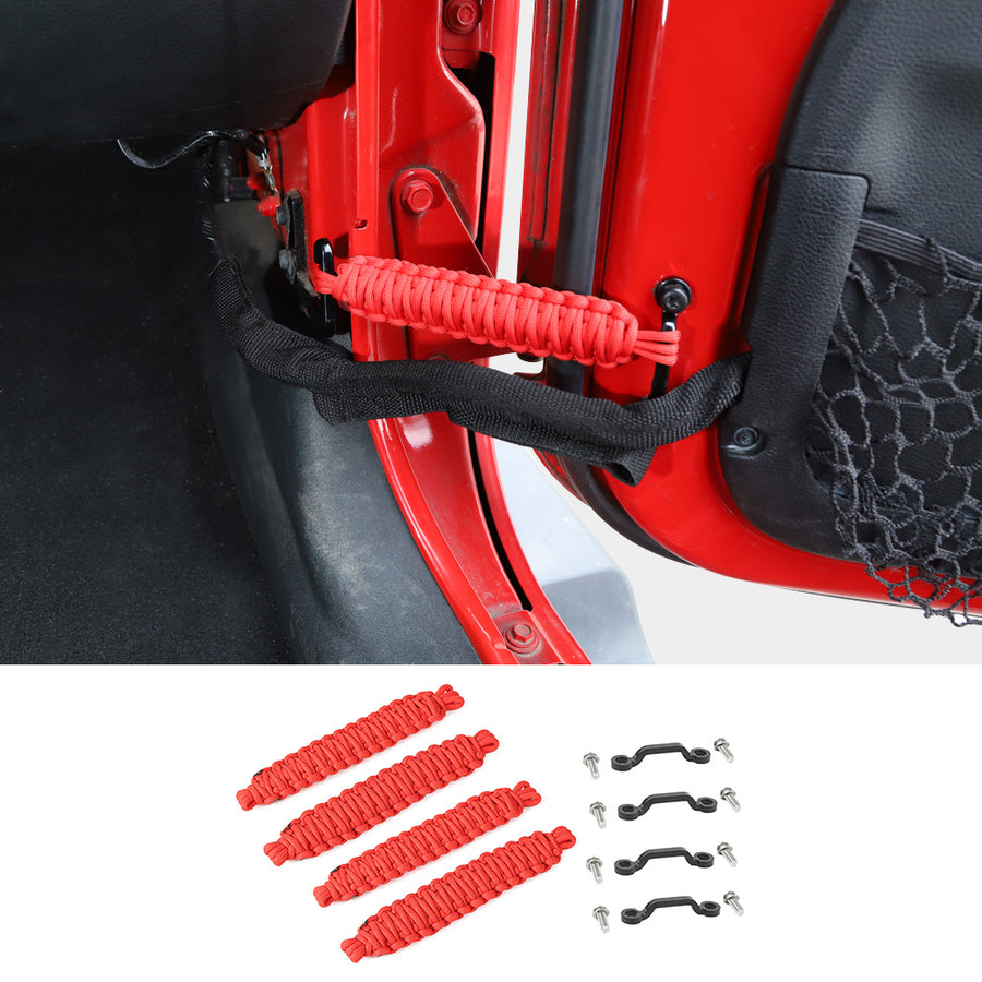 For 2007 2018 Jeep Wrangler JK JKU Door Limiting Strap Stopper Straps RT TCZ