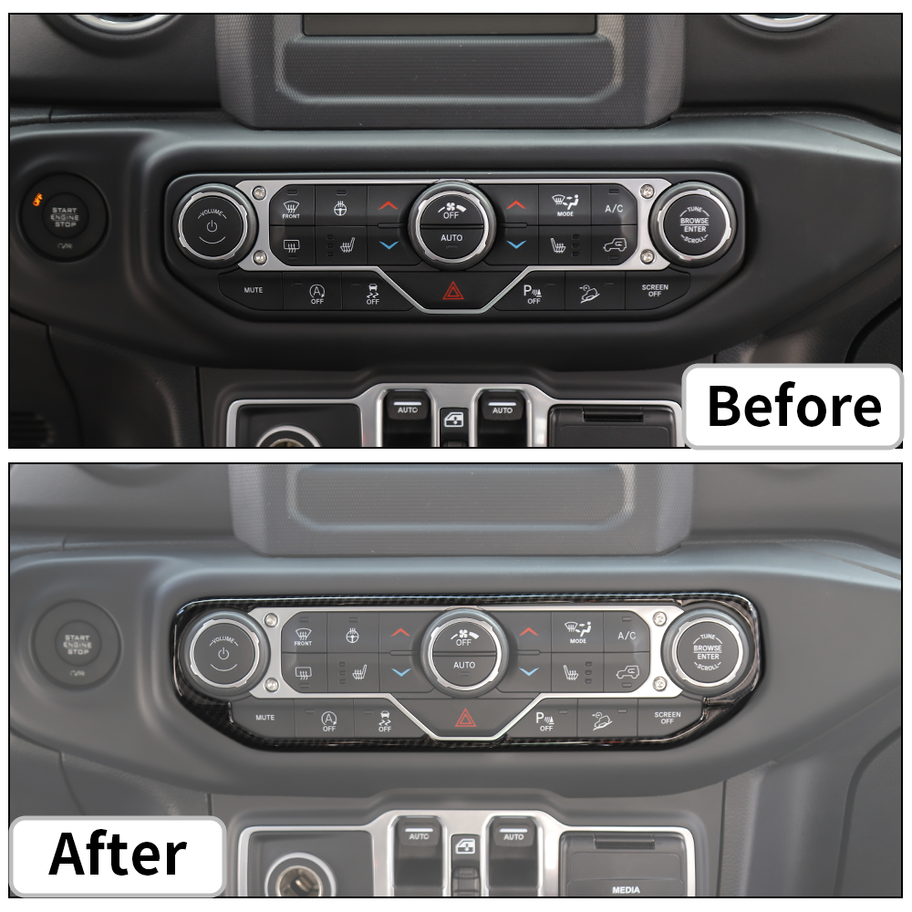 RT-TCZ Center Control Air Conditioner Switch Trim Frame for 2018-2023 ...