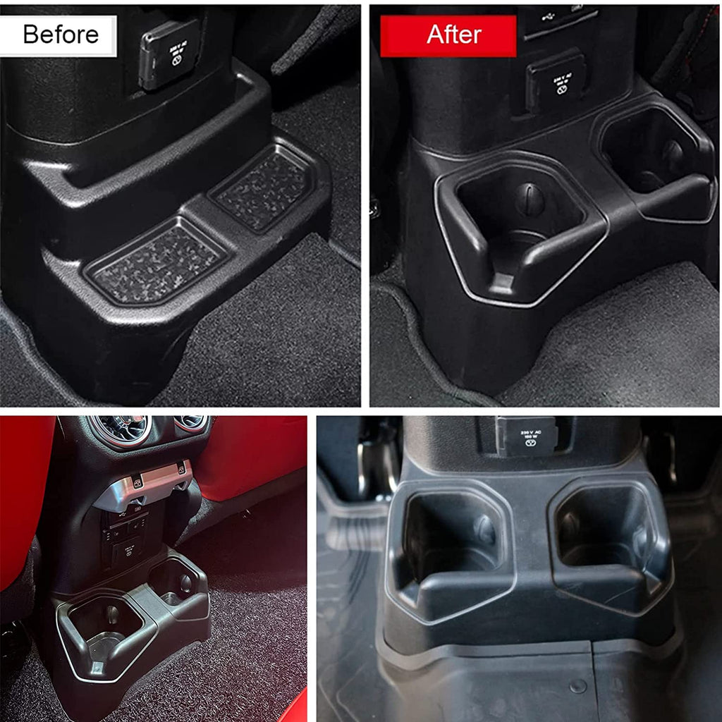 Floor Mount Cup Holder Rear Console Drink Holders For 2018+ Jeep ...