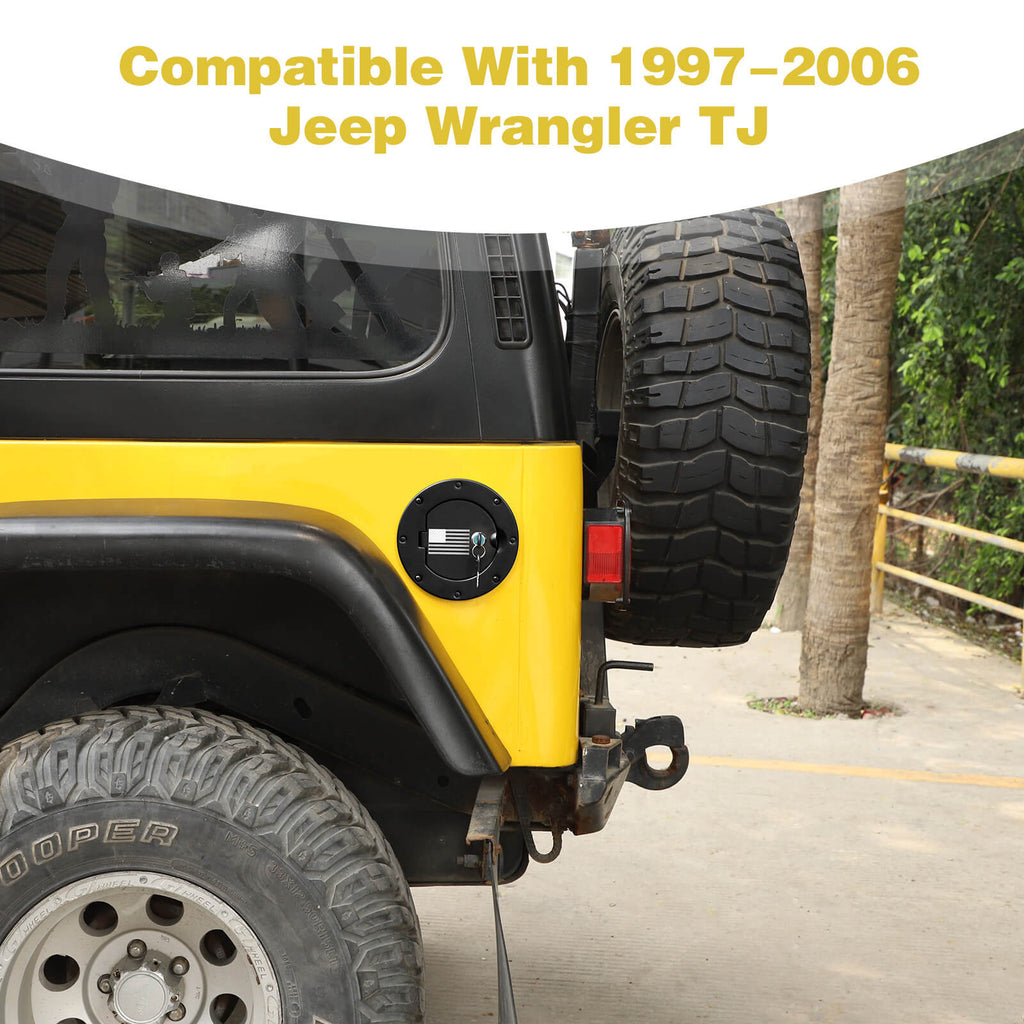 RT-TCZ Car Locking Gas Fuel Filler Cap Door Tank Cover For Jeep ...