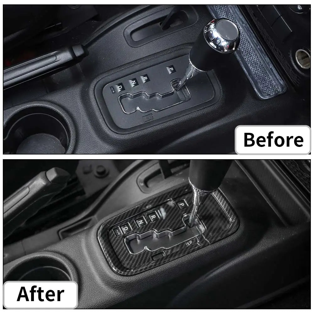 RT-TCZ Gear Shift Panel Cover Trim for 2011-2017 Jeep Wrangler JK JKU ...