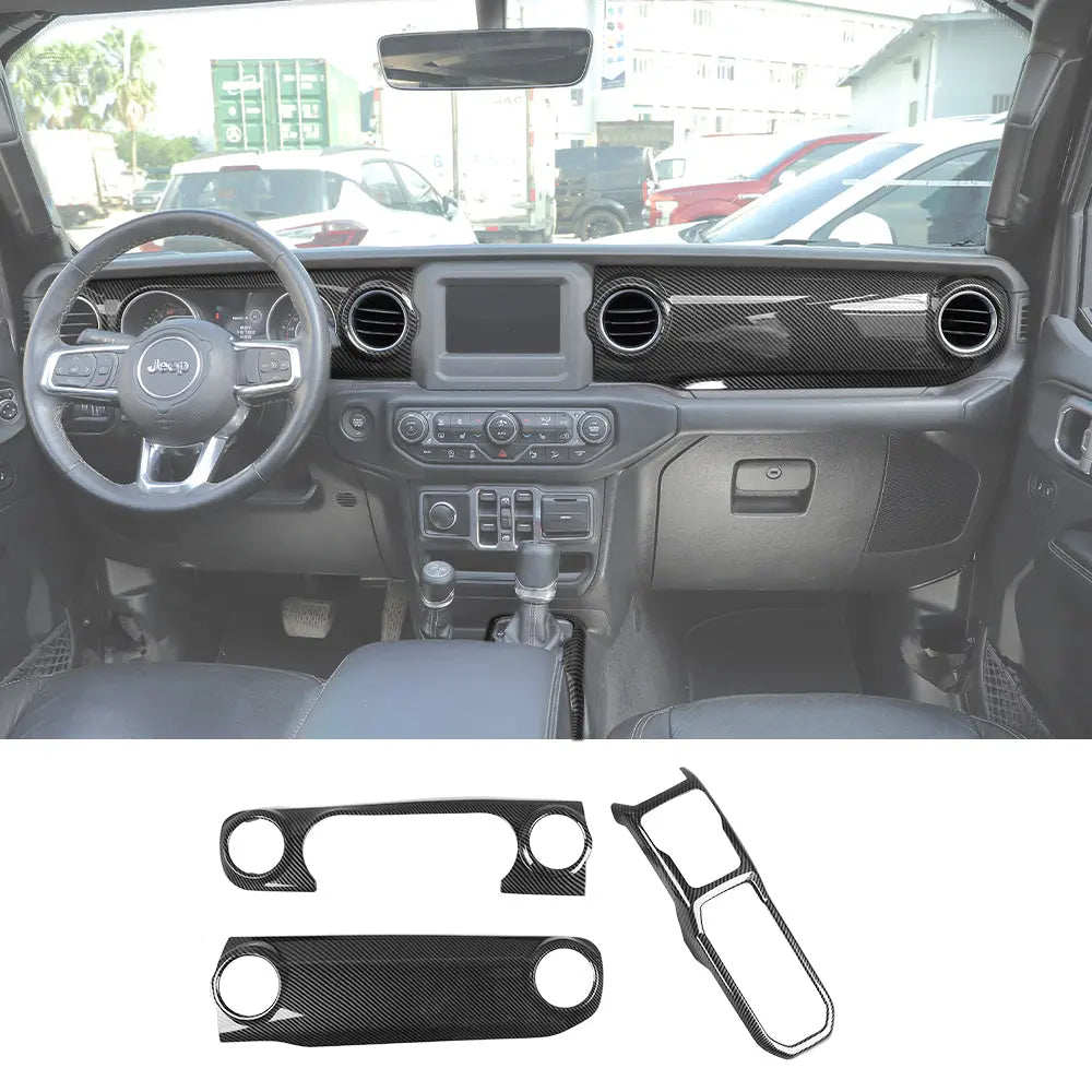 RT-TCZ Dashboard Control Console Trim Panel Cover Decor for 2018-2023 ...
