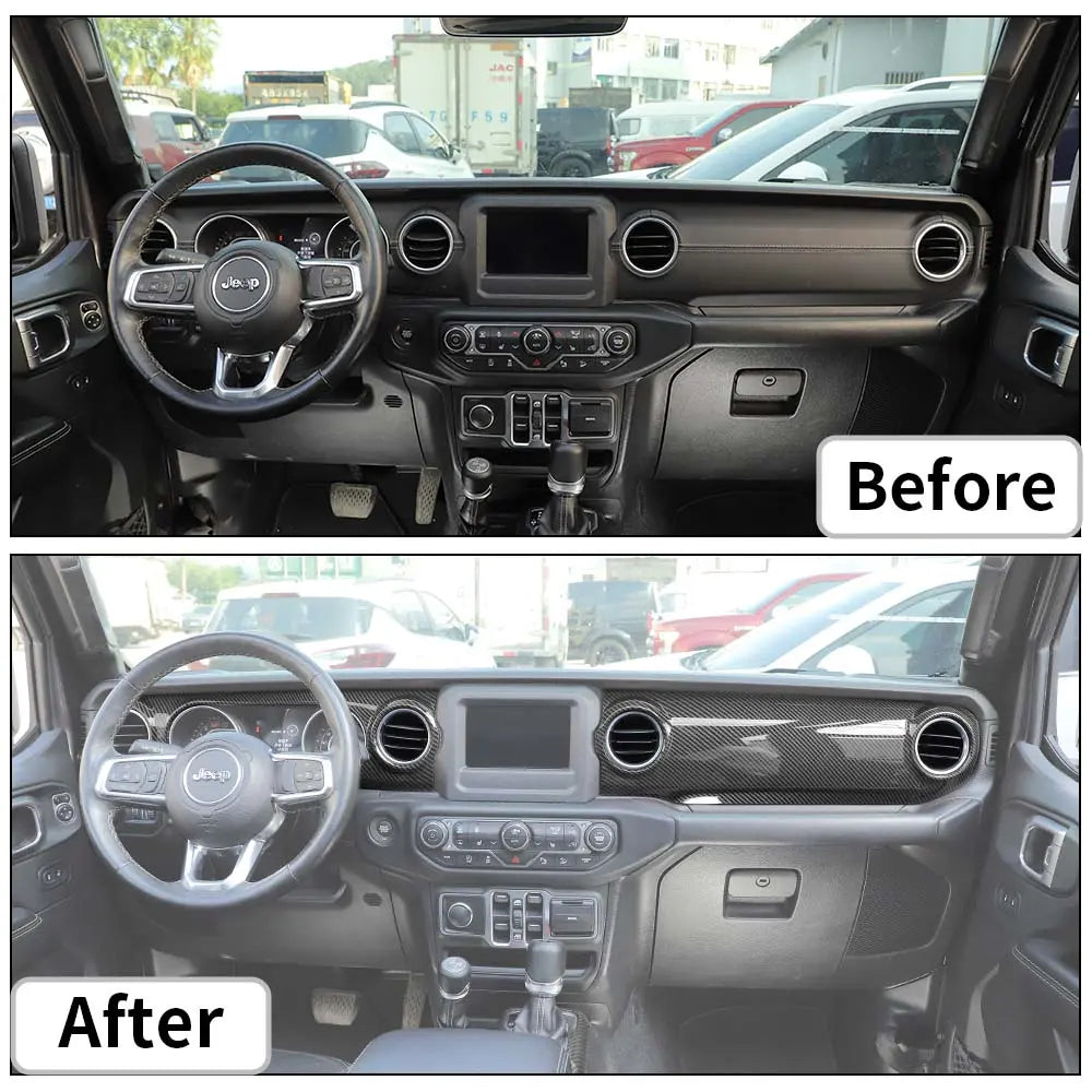 RT-TCZ Dashboard Control Console Trim Panel Cover Decor for 2018-2023 ...